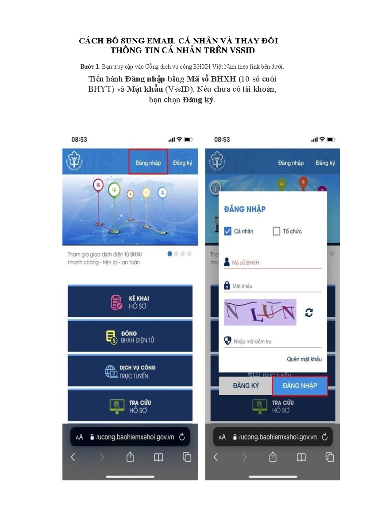 Hướng dẫn cài đặt Vss ID - anh - CÁCH BỔ SUNG EMAIL CÁ NHÂN VÀ THAY ĐỔI ...