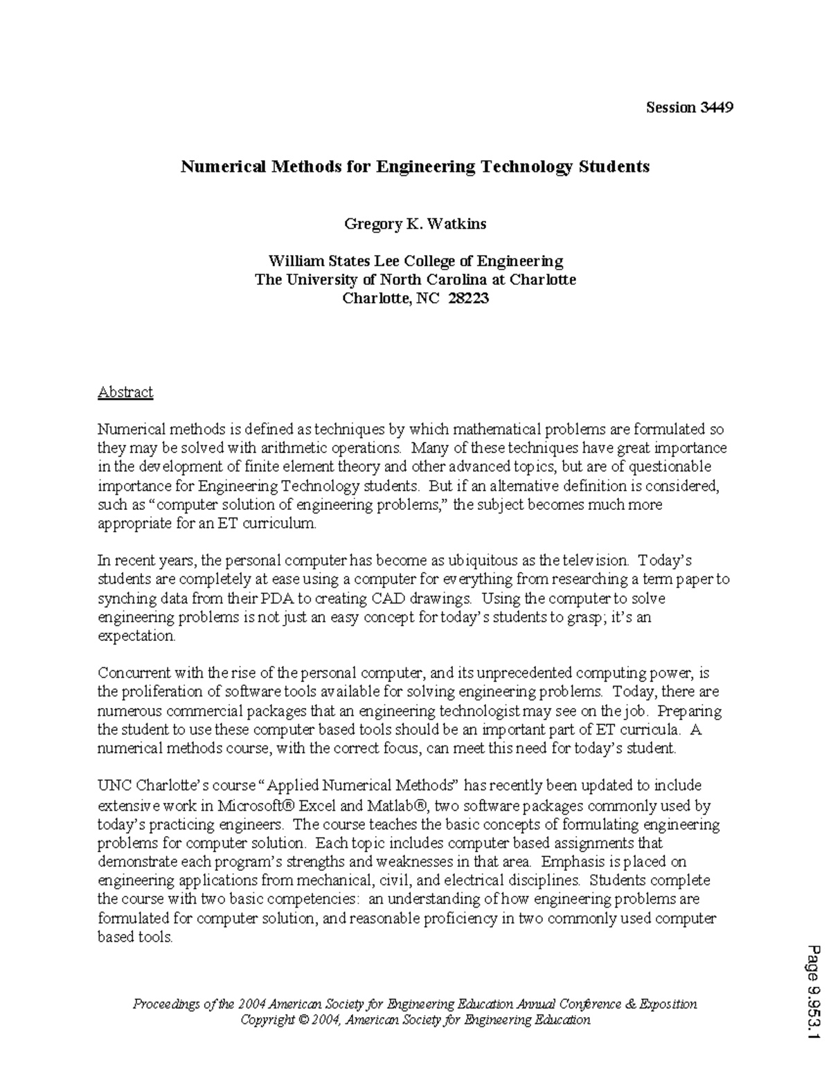 Numerical methods for engineering technology students - - Studocu