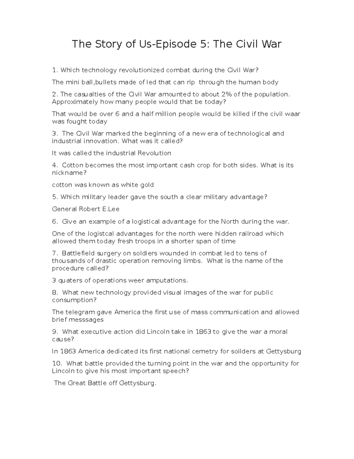 5-The Story of Us-Civil War - The Story of Us-Episode 5: The Civil War ...