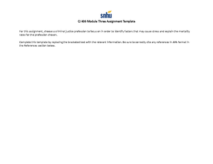 CJ 406 Module Four Assignment Template - CJ 406 Module Four Assignment ...