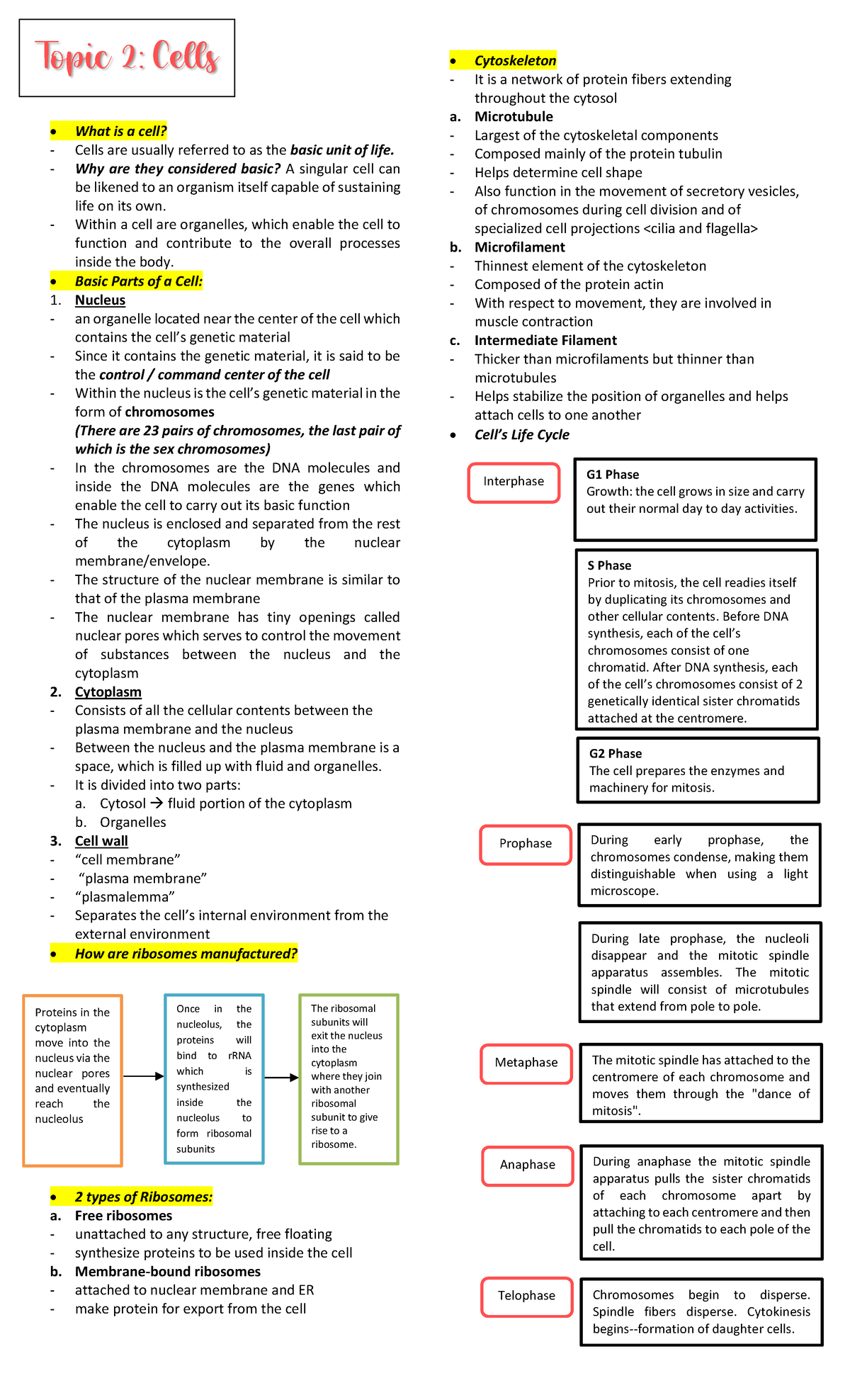 Topic-2-Cells - Copy - Study well. I hope this note will help you ...