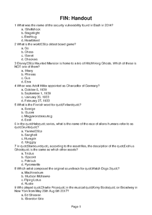 FIN248 Presentation 4 - vvbbbbbb - FIN: Answers Q: Which one of the ...