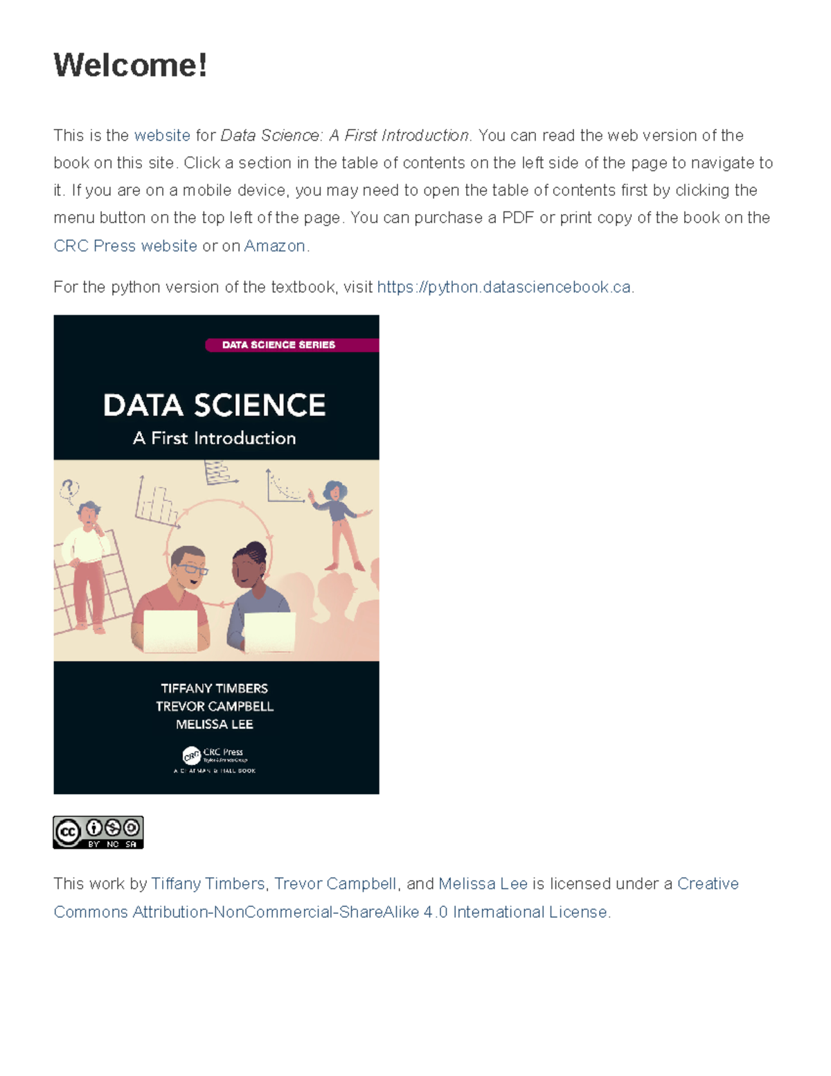 2 - for sure - Welcome! This is the website for Data Science: A First ...