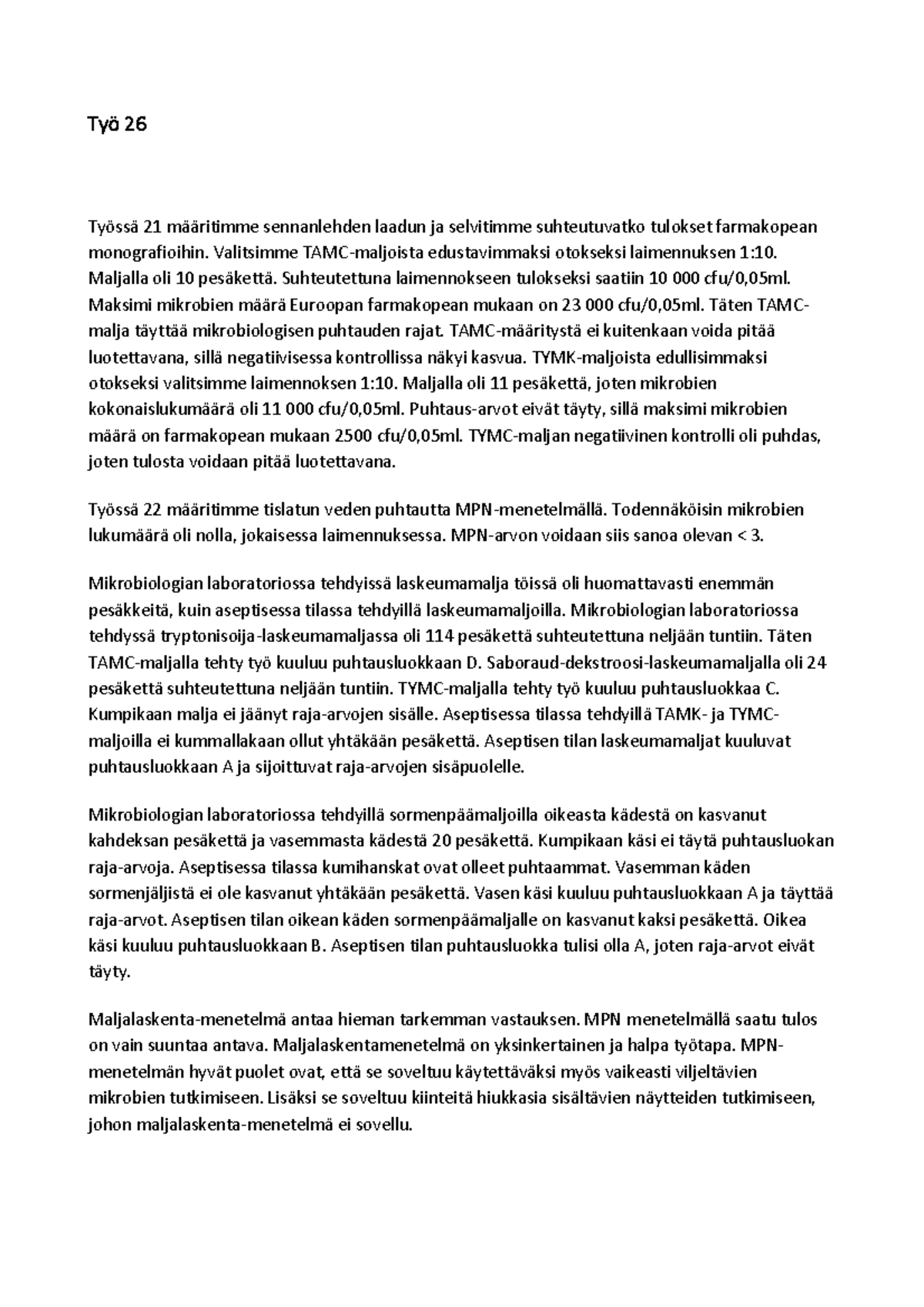 Työ 26 - Arvosana: 5/5 - Warning: TT: undefined function: 32 Työ 26 Työssä 21 määritimme - Studocu