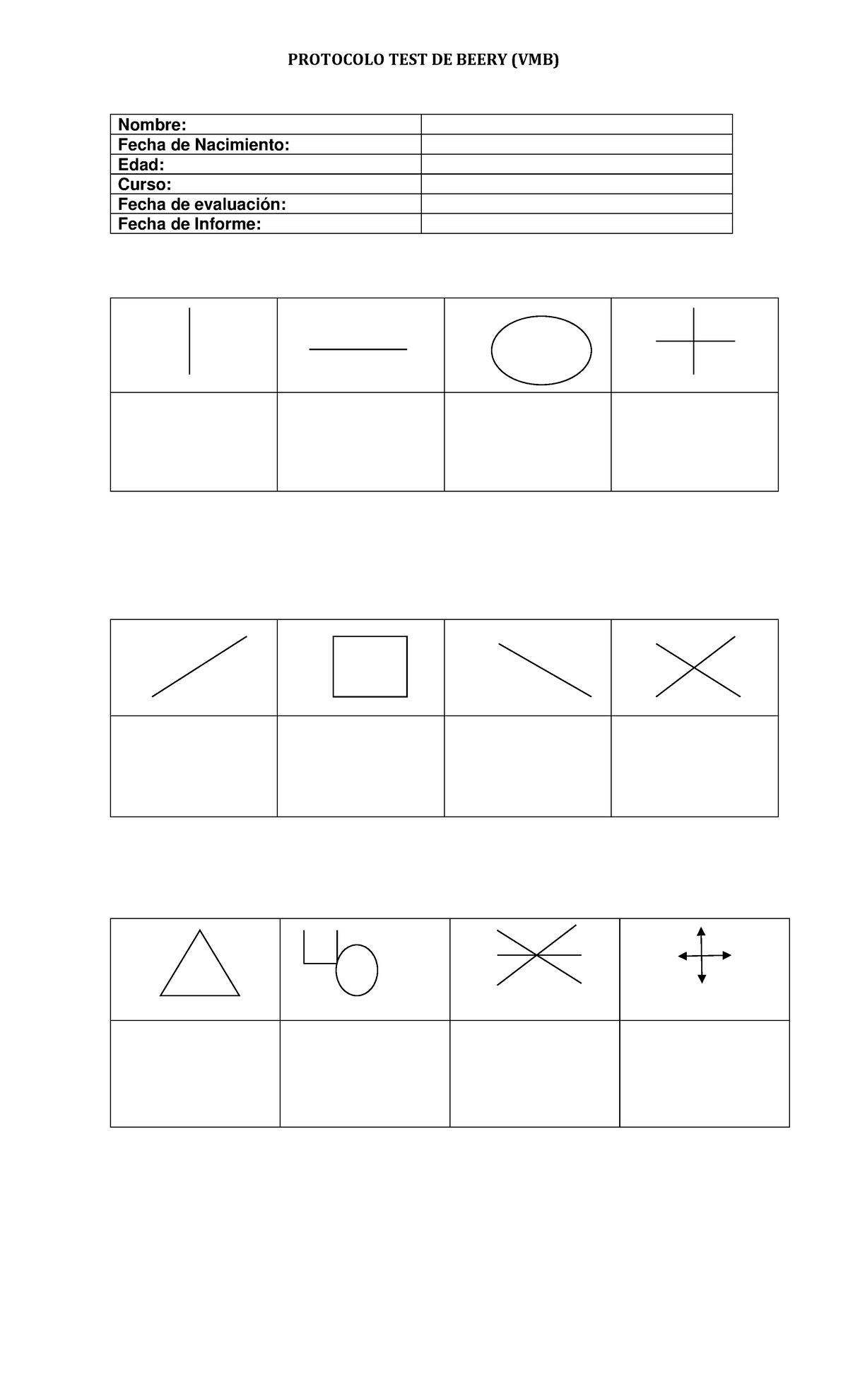 Protocolo Test de Berry (VMB) - Práctica Profesional II - PROTOCOLO ...