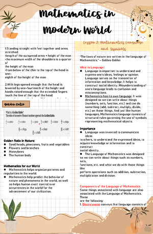Module 3 - The Golden Ratio - MMW 101 MATHEMATICS IN THE MODERN WORLD ...