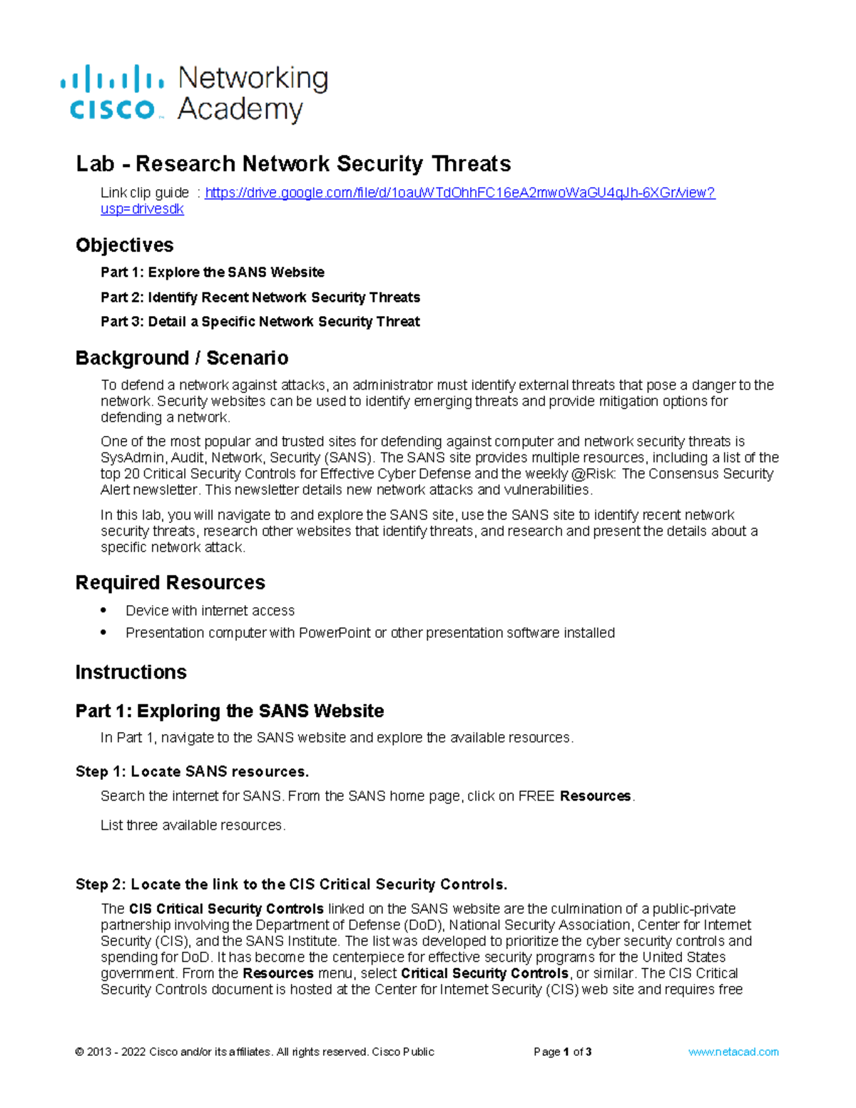 16.2.6 Lab - Research Network Security Threats - Lab - Research Network ...