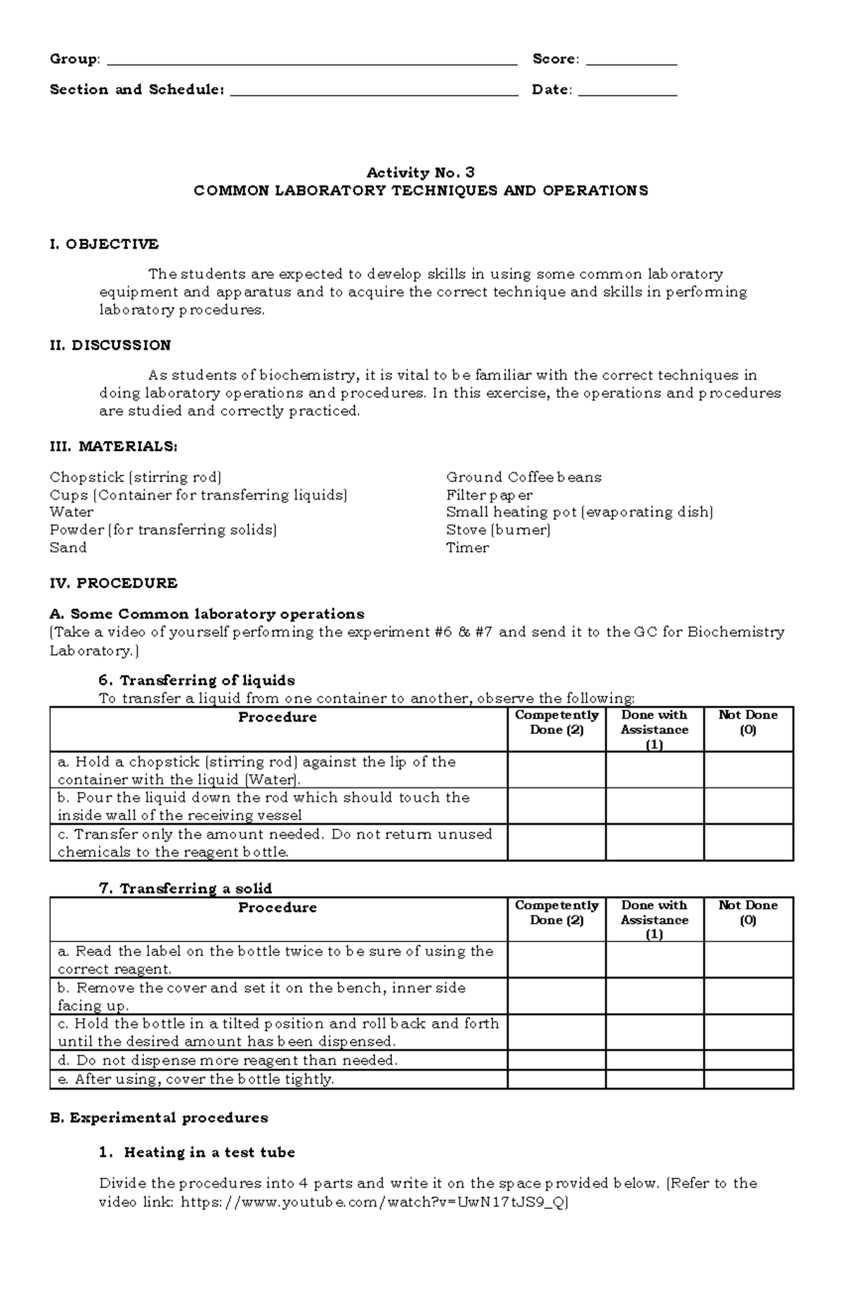 ACT-3- Common- Laboratory- Techniques-AND- Operations (1)-1 - Group ...