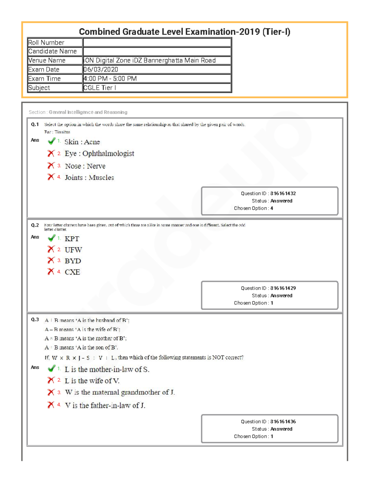 6 march shift 3 - This contains question paper of staff selection ...