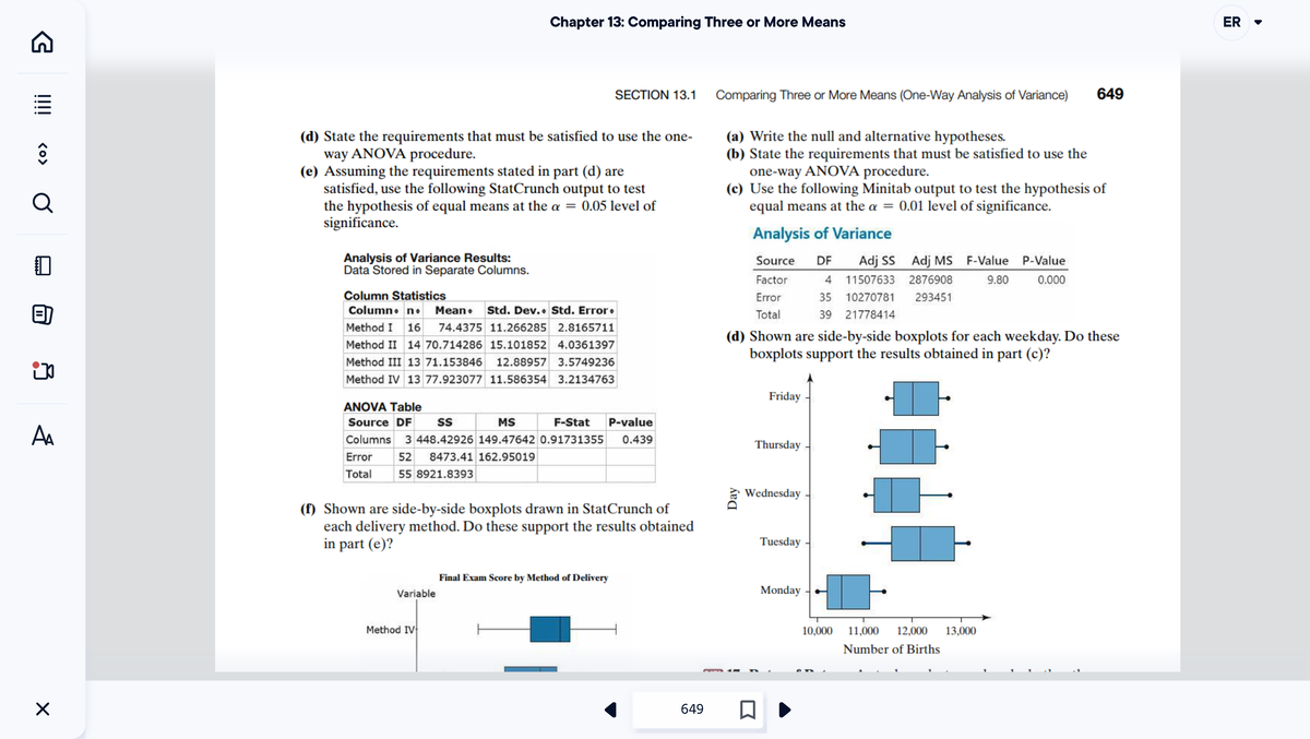 MP649 - page 649 - MATH 235 - 649 Chapter 13: Comparing Three or More ...