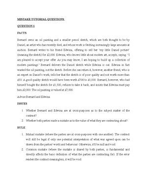 Crim law tutorial question - Ashana Gordon and Nolissa Mendonca ...