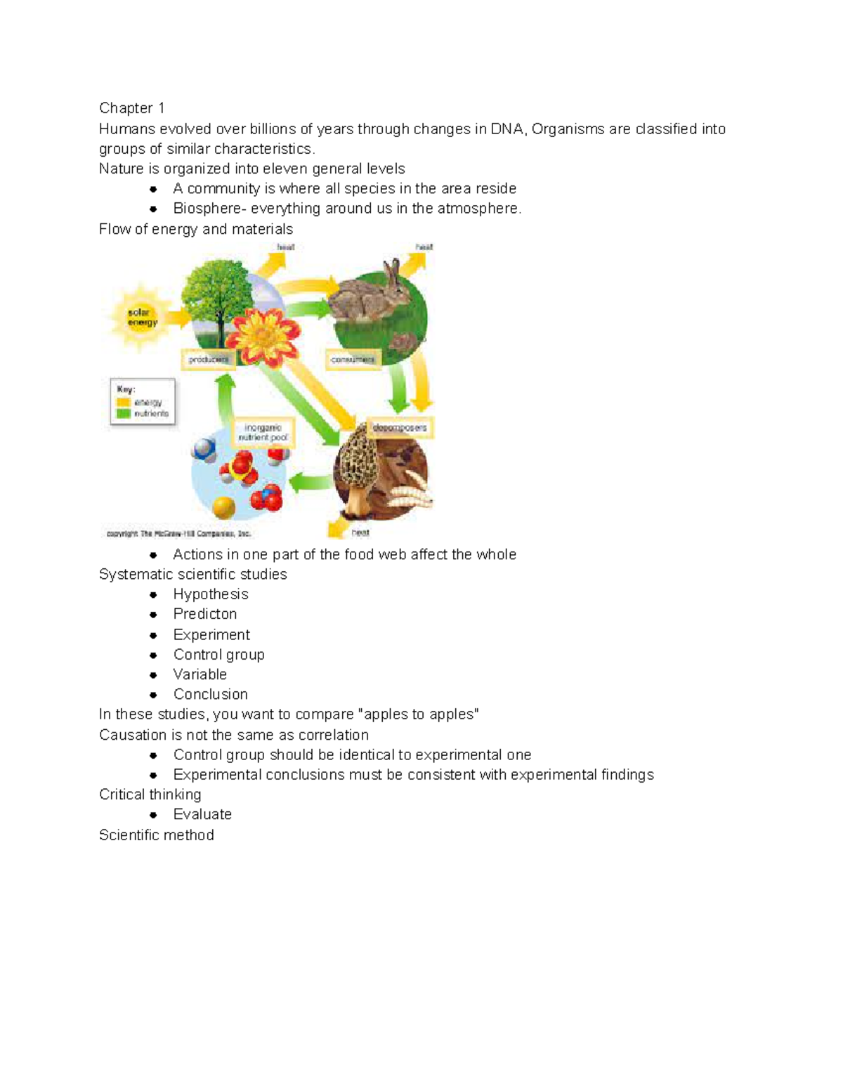 Hum Bio chaps 1-2 - These are notes from class in Clinton and Lewis's ...