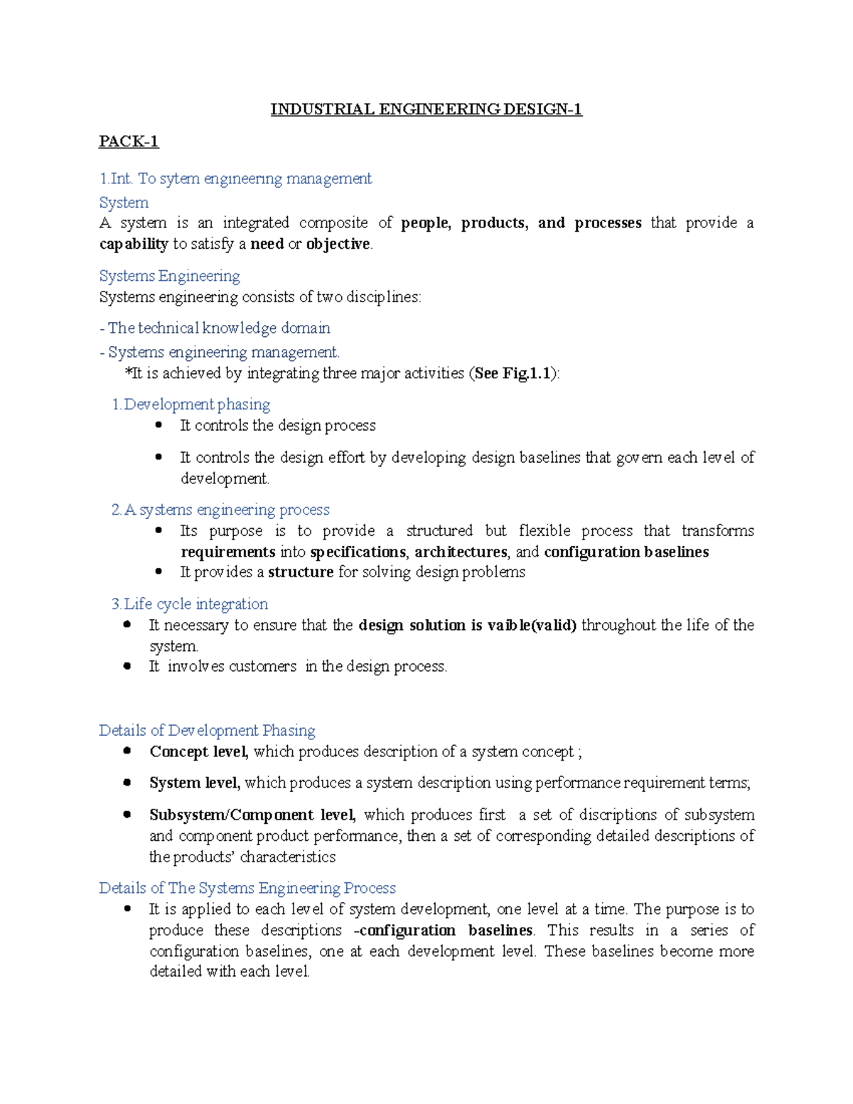 Industrial Engineering Design-1 - INDUSTRIAL ENGINEERING DESIGN- PACK ...