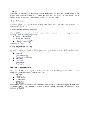 Assessment Brief - Business Process Support - Assignment Brief (RQF ...