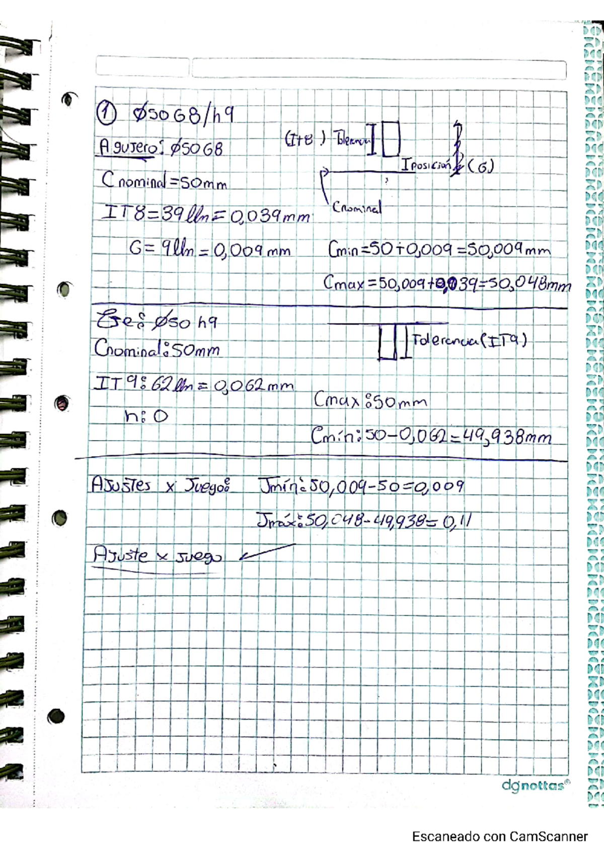 Ajustes - V= 0,055mm Change Cmax: 30-0055229,945mm Cmin: 29,945-0,033 ...