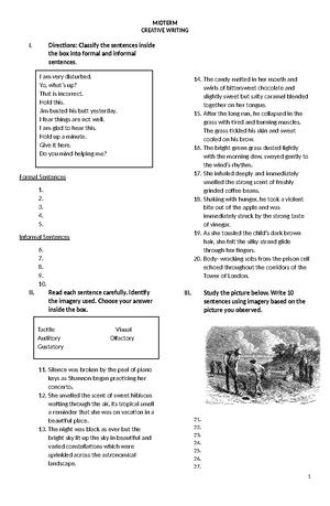 Final EXAM in Oral Communication - FINAL EXAM Oral Communication Directions: Read each sentence ...
