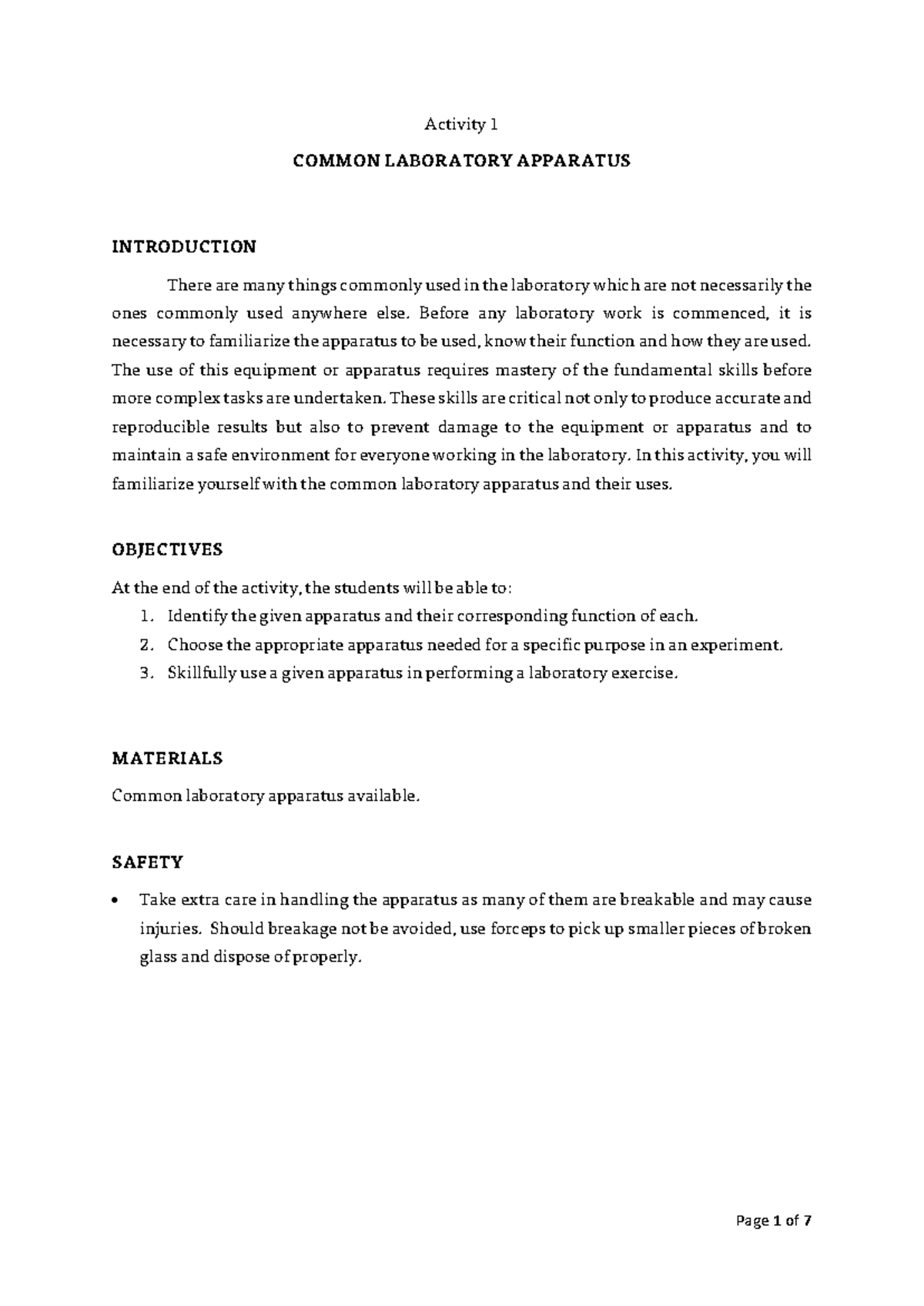 Activity-1-Common-Laboratory-Apparatus-1-5 - Activity 1 COMMON ...