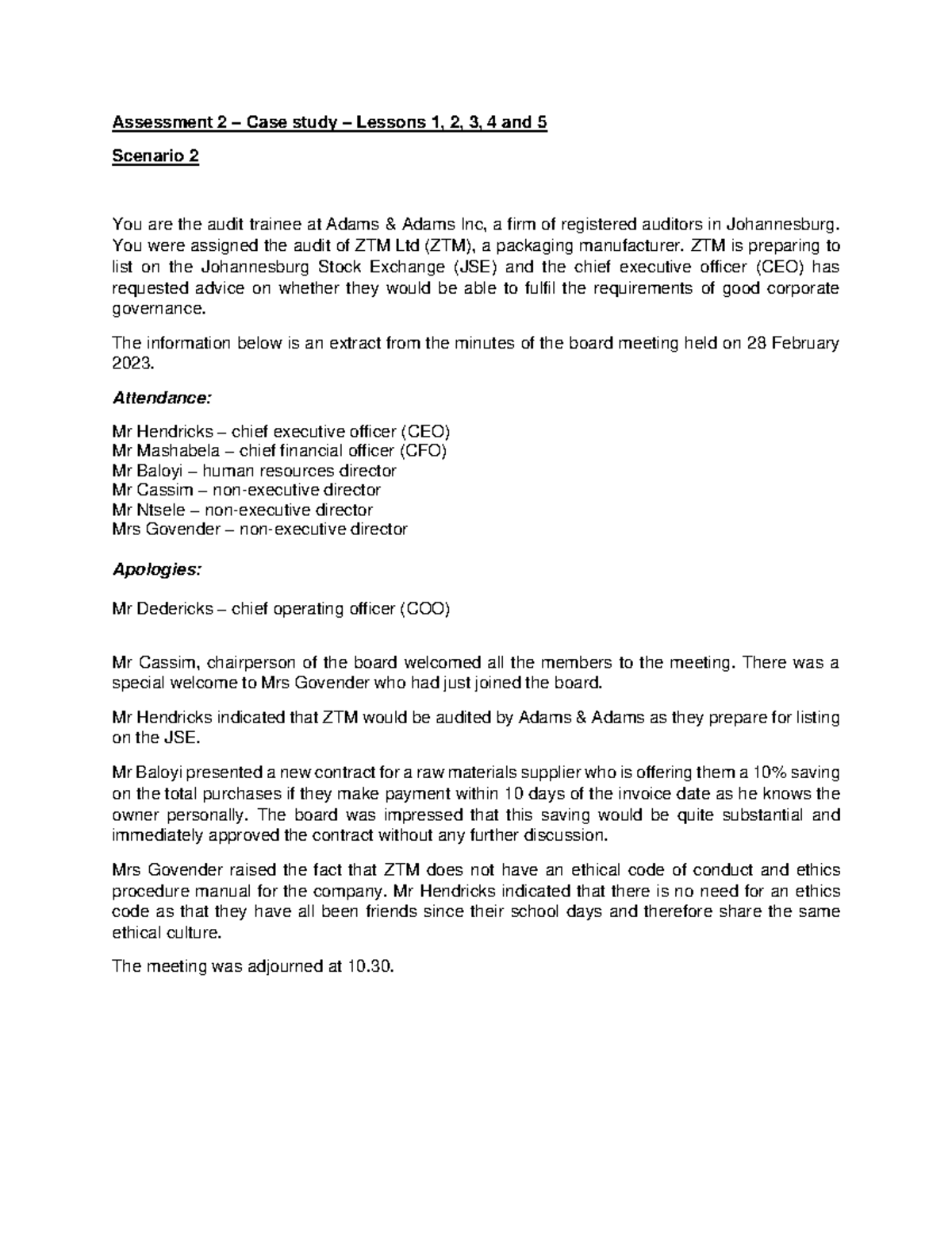Assessment 2 (1) 230905 124405 - Assessment 2 – Case study – Lessons 1 ...