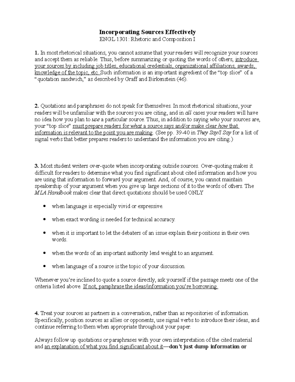 Incorporating+Sources+Effectively+1301 - Incorporating Sources ...