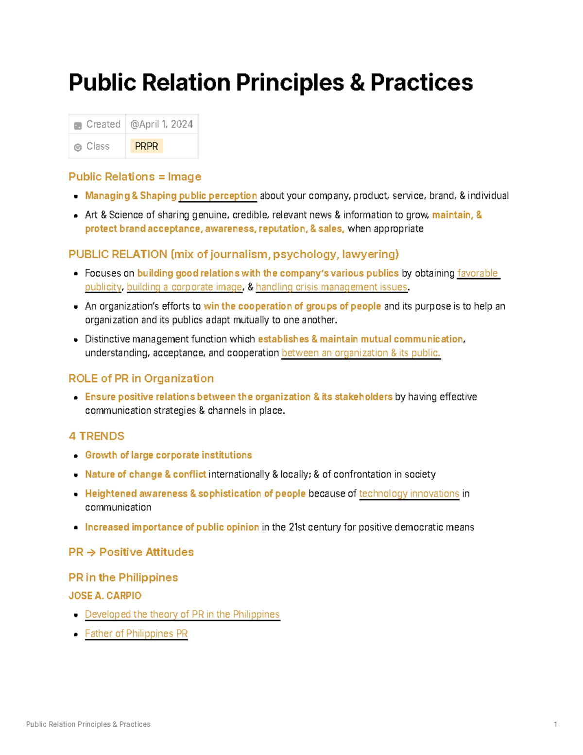 PRPR - Public Relation Principles Practices - Public Relation ...
