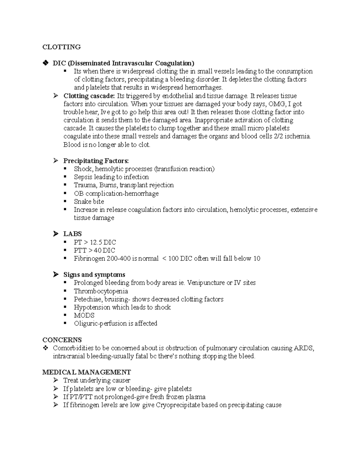 Clotting, burns, DIC - powerpoints - CLOTTING DIC (Disseminated ...