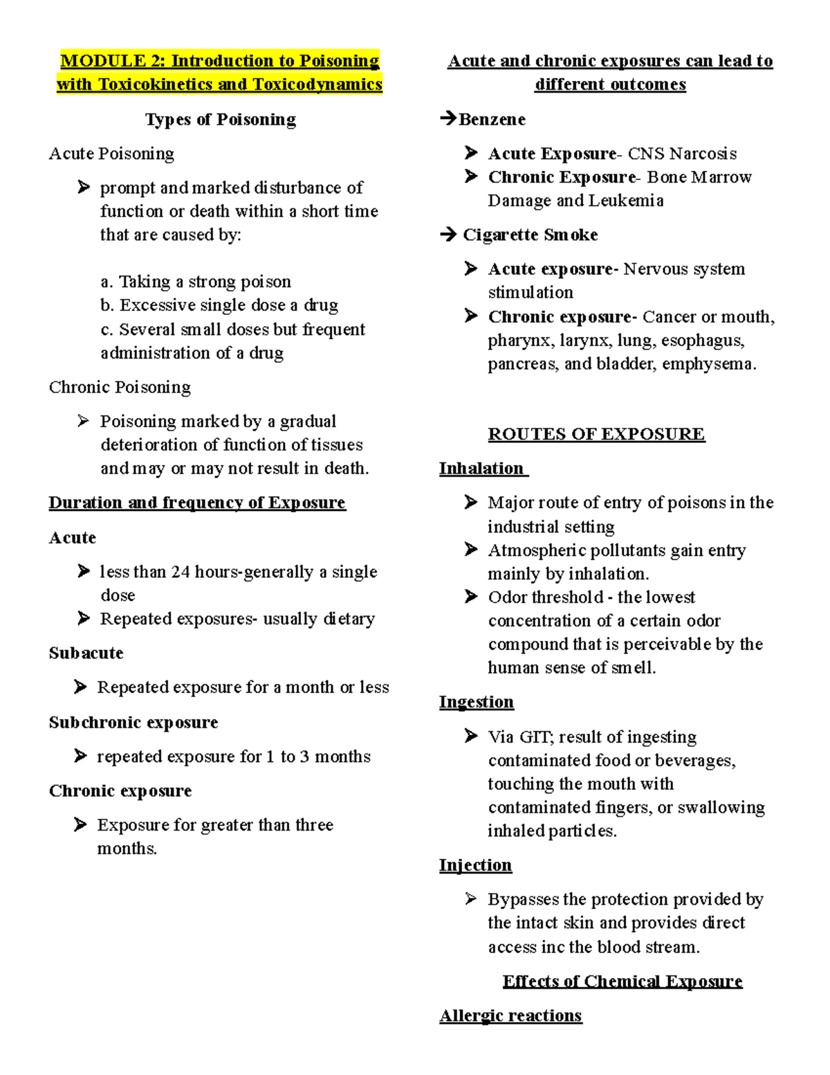 Module 2 intro to poisoning - MODULE 2: Introduction to Poisoning with ...