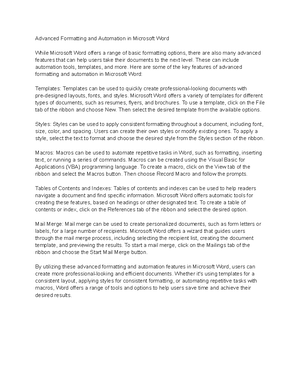 Working with Objects and Graphics in Microsoft Word - These can include ...