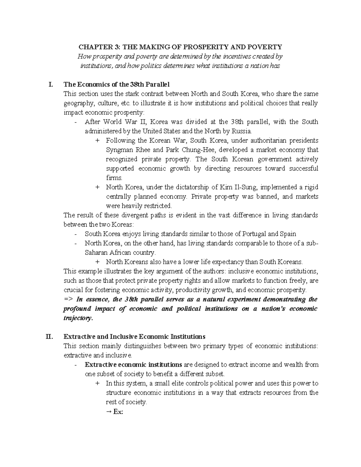 summary of chapter 3 4 5 - CHAPTER 3: THE MAKING OF PROSPERITY AND POVERTY How prosperity and ...