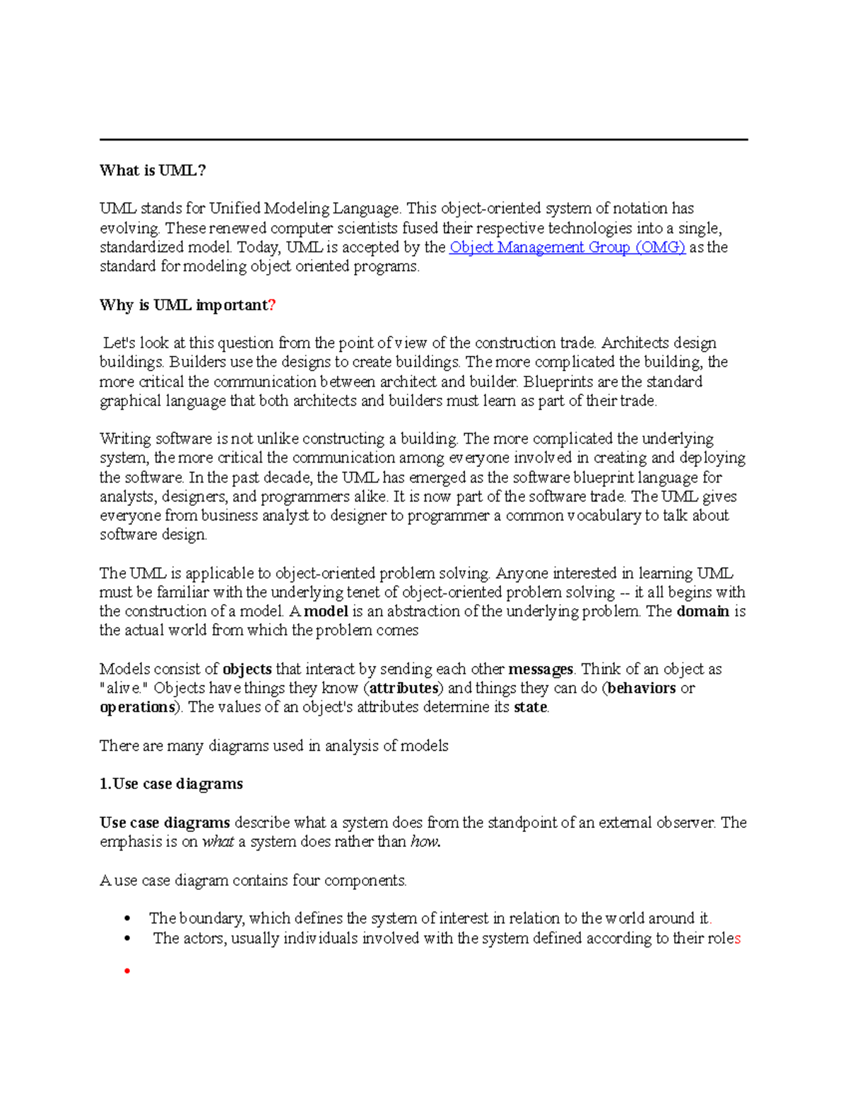 UML What is UML - BIT NOTES - What is UML? UML stands for Unified ...