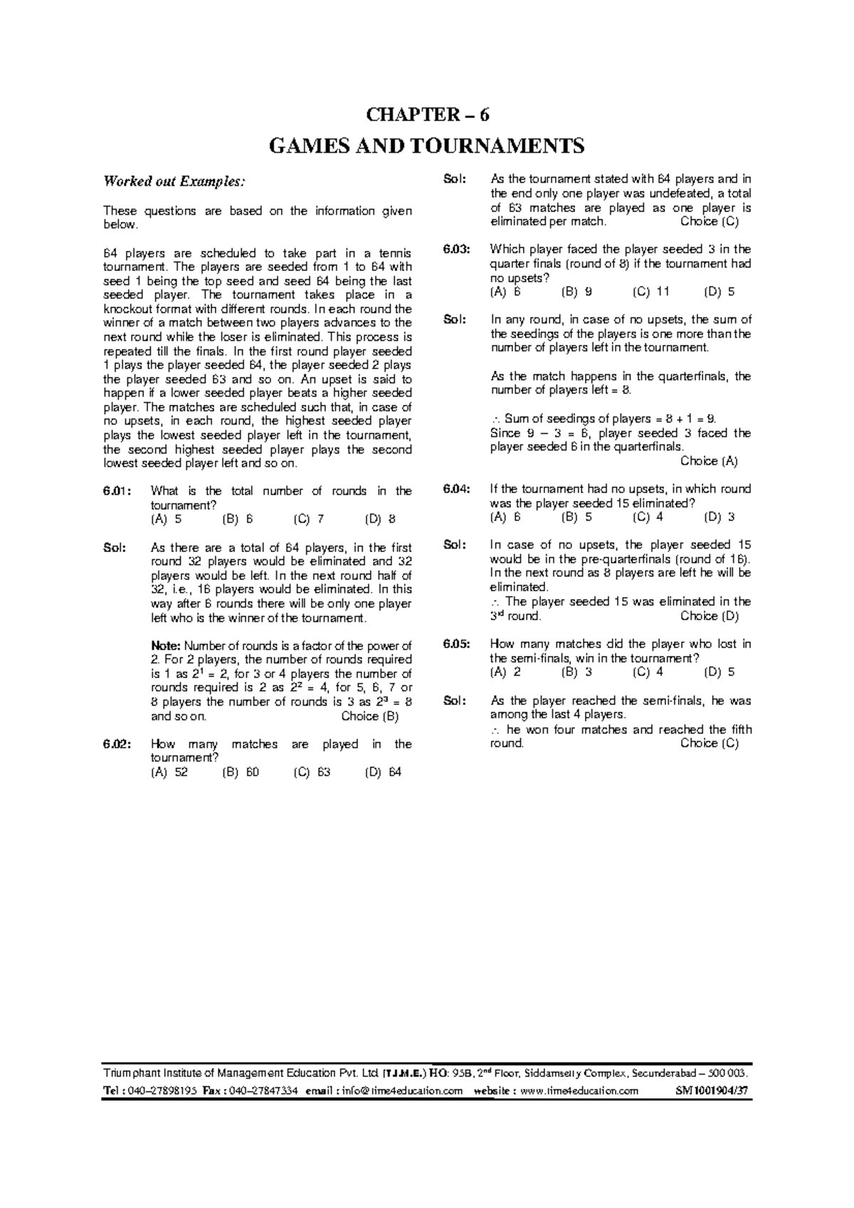 Chapter-6 Gamesand Tournaments - Triumphant Institute of Management ...