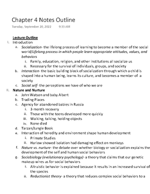 Conley chap 3 - Notes from SOC 001 required reading chapter 3. Prof ...