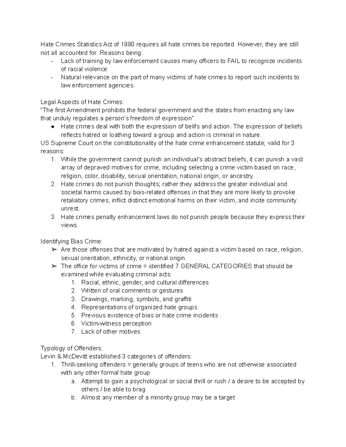 Chapter 11 HATE Crimes - Professor Franklin - Hate Crimes Statistics ...