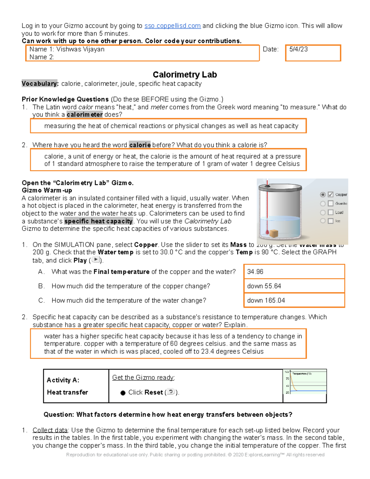 Chemistry Applications - Thermochemistry Part 3 (optional) - Log in to ...