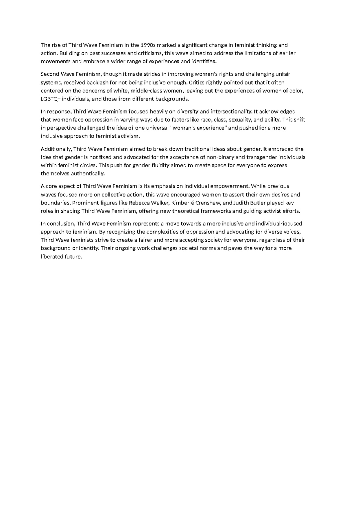 3RD AND 4TH Feminism - The rise of Third Wave Feminism in the 1990s ...