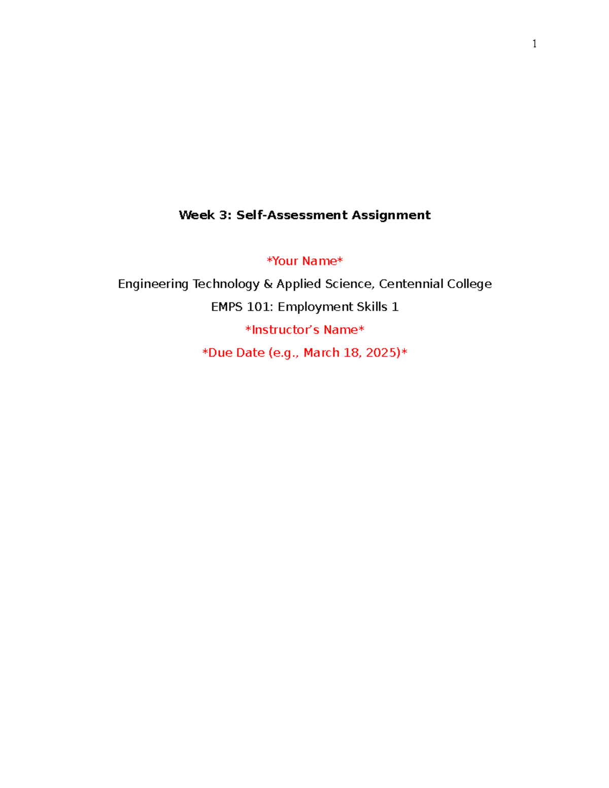 EMPS 101 - Week 3 - Self-Assessment Assignment Template - 2020-09-10 ...