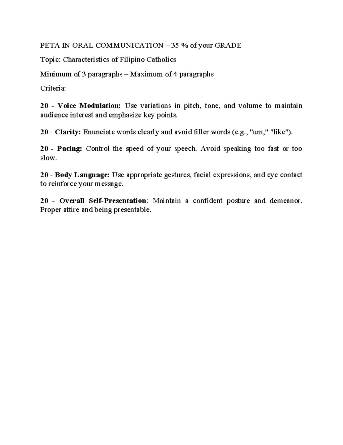 PETA-IN-ORAL- Communication- Handouts- Lesson-1-6 - PETA IN ORAL ...