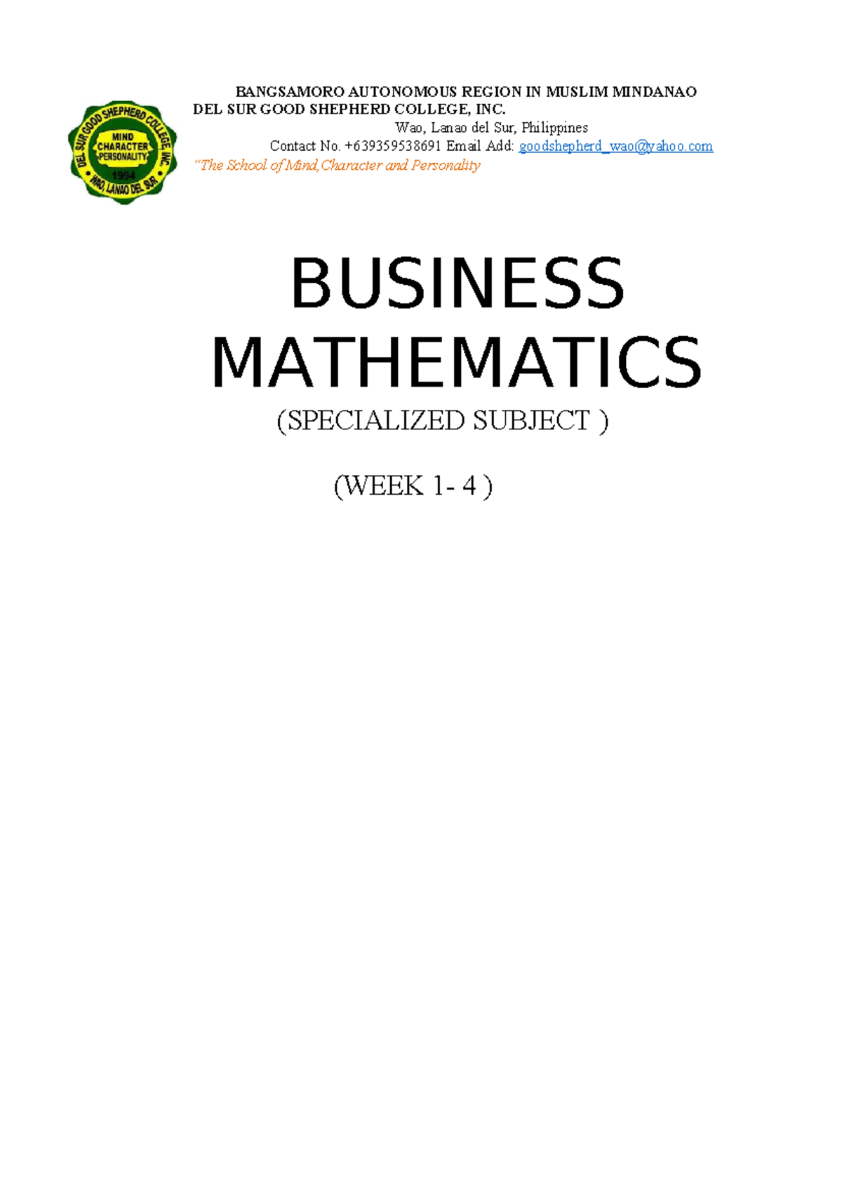 Bridging math - JYGFDSAFGHJKL;' - BANGSAMORO AUTONOMOUS REGION IN ...