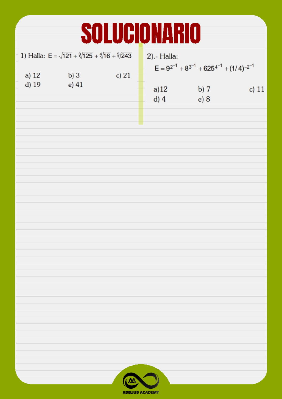 Solucionario (1) 220812 224129 - Matemática superior - SOLUCIONARIO ...