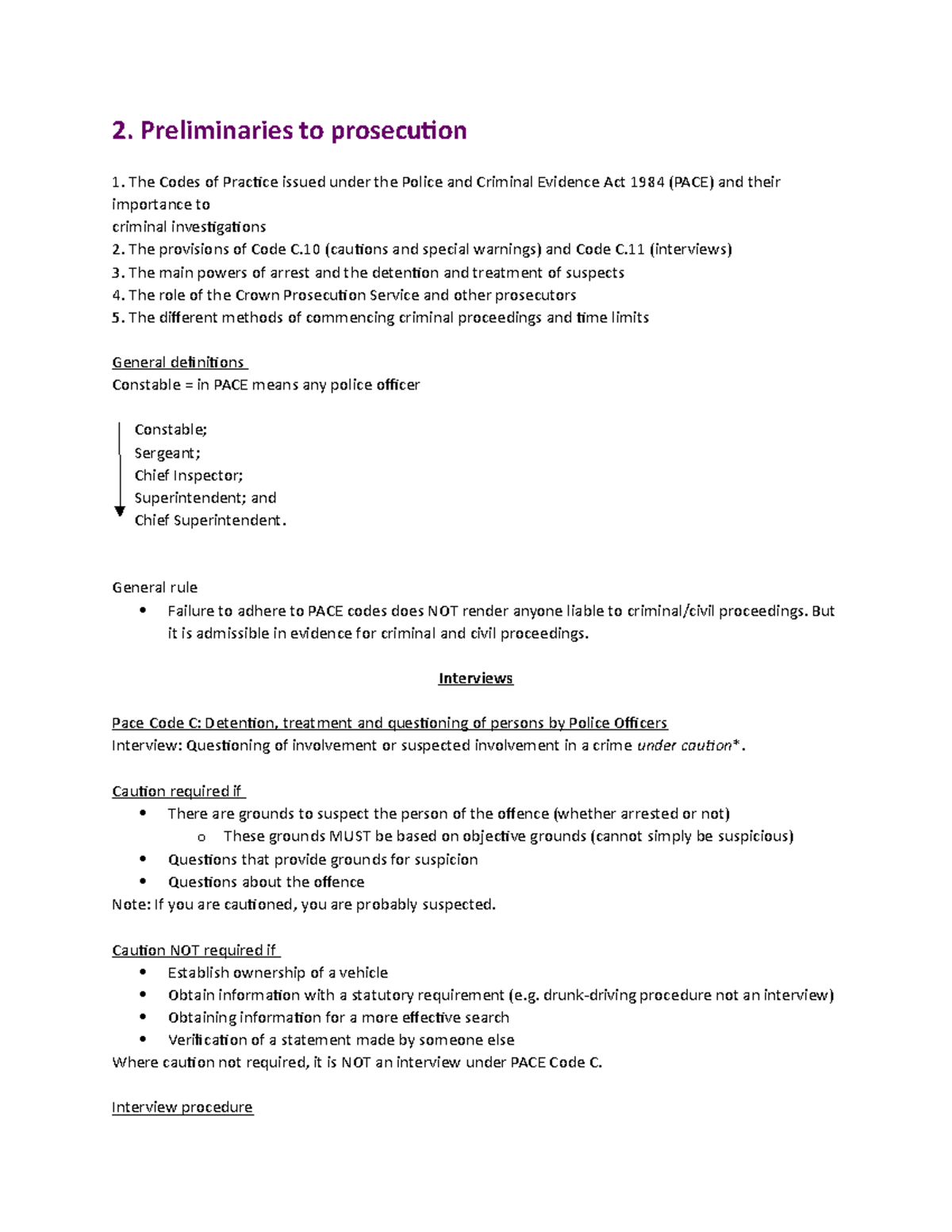 2 Preliminaries to prosecution - 2. Preliminaries to prosecution The ...