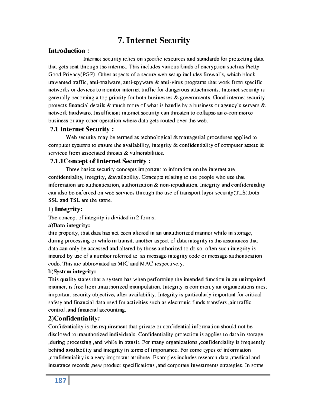 Computer Concepts 187 190 - 7. Internet Security Introduction ...