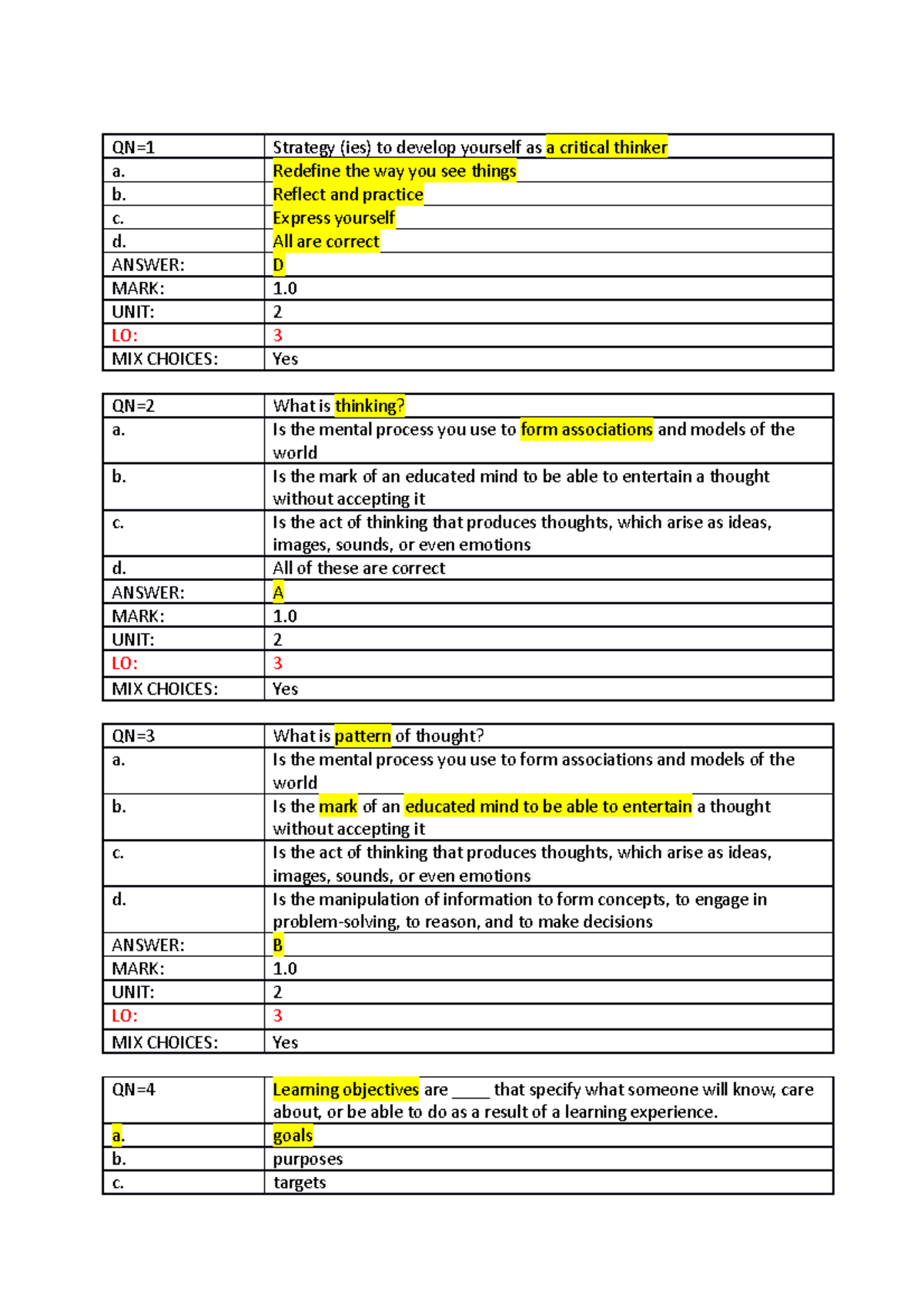 Session-II SSG104 - practice example for lab - QN=1 Strategy (ies) to ...