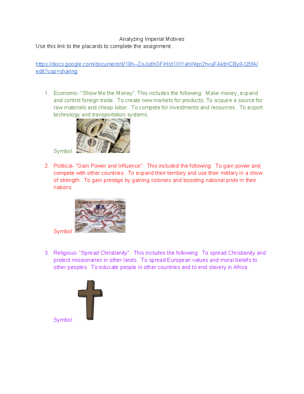 3. Motives For European Imperialism-1 - Analyzing Imperial Motives Use ...