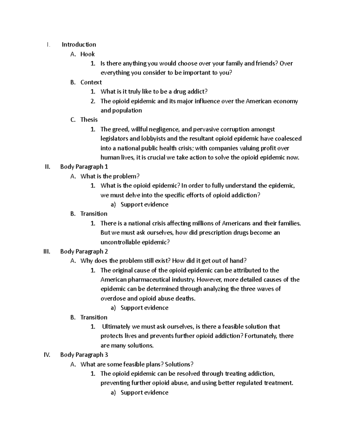 [ENG 1103] Essay 3 Outline - I. Introduction A. Hook 1. Is there ...
