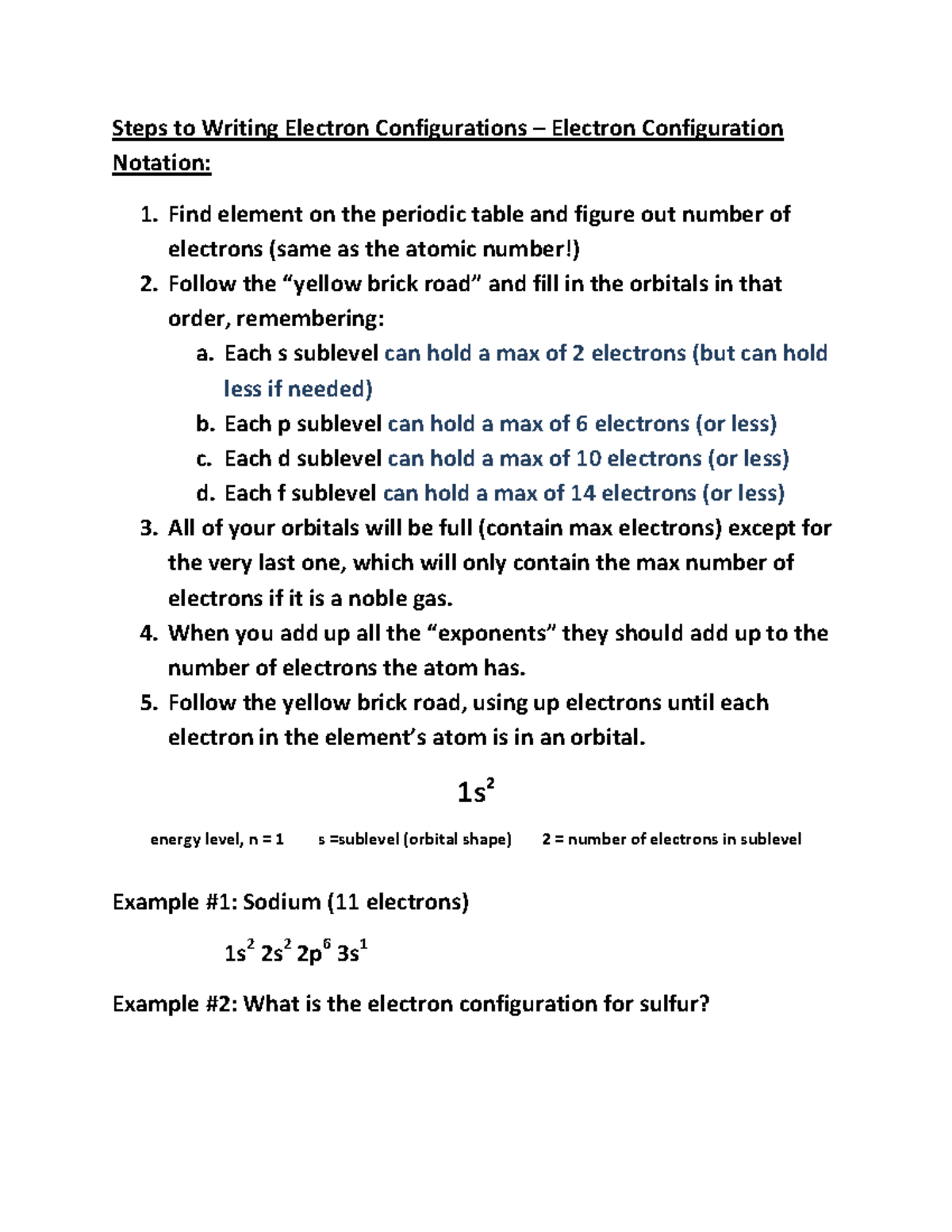 9175630 - Sncjkscjkn - Steps to Writing Electron Configurations ...