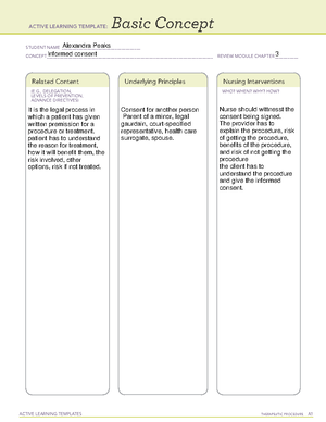 Active template advocacy - PSYCH 1101 - ACTIVE LEARNING TEMPLATES ...