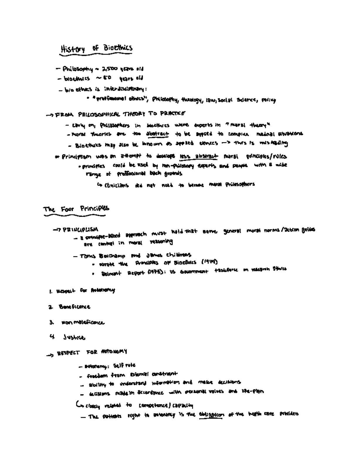 PHL 444: Lecture 2 Four Principles - Historyoffoethics ...