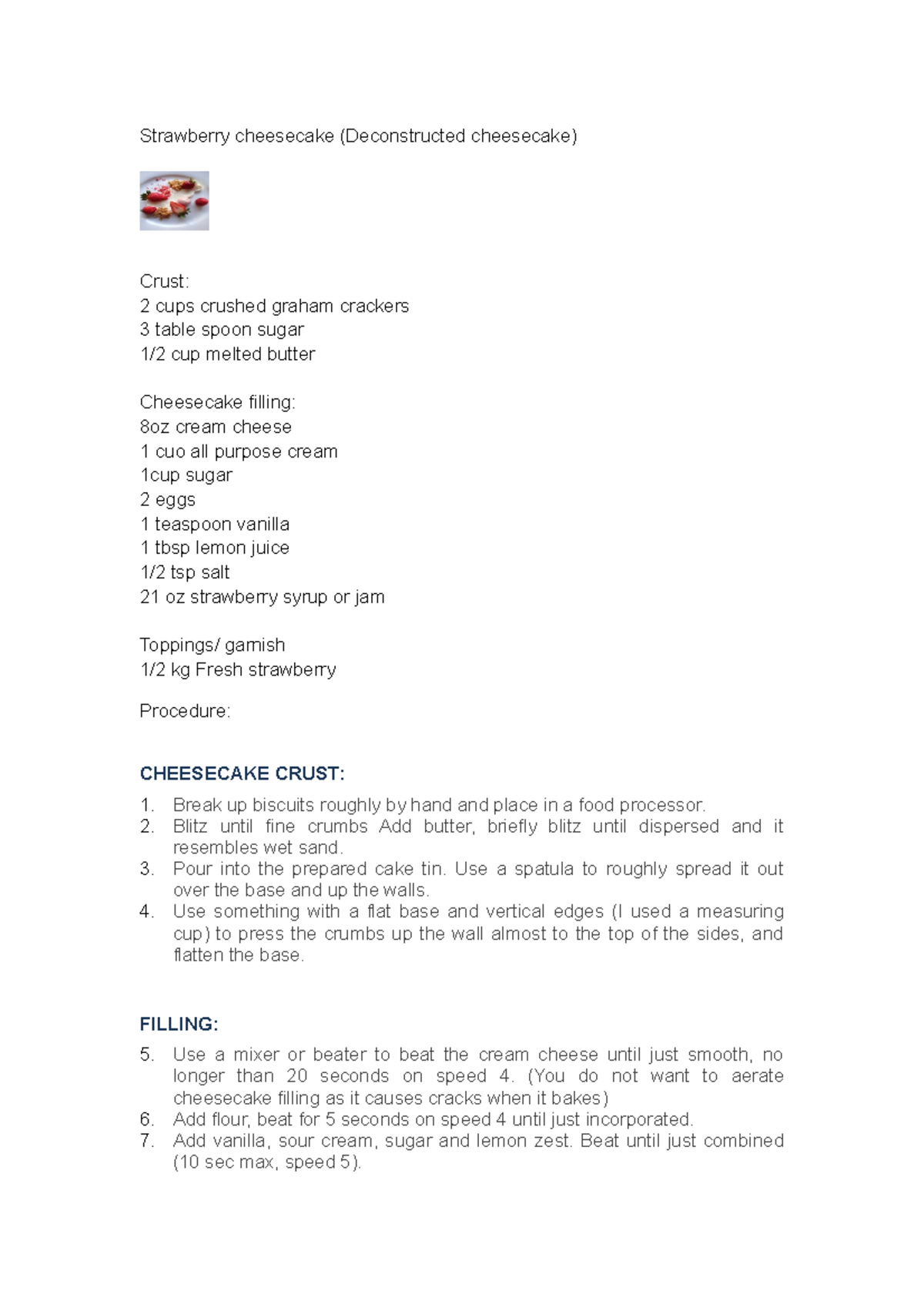 Strawberry chee - asdadad - Strawberry cheesecake (Deconstructed ...