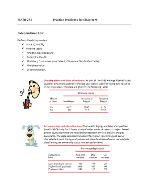 Practice Problems Chapter 6 - MATH 255 Practice Problems for Chapter 6 ...