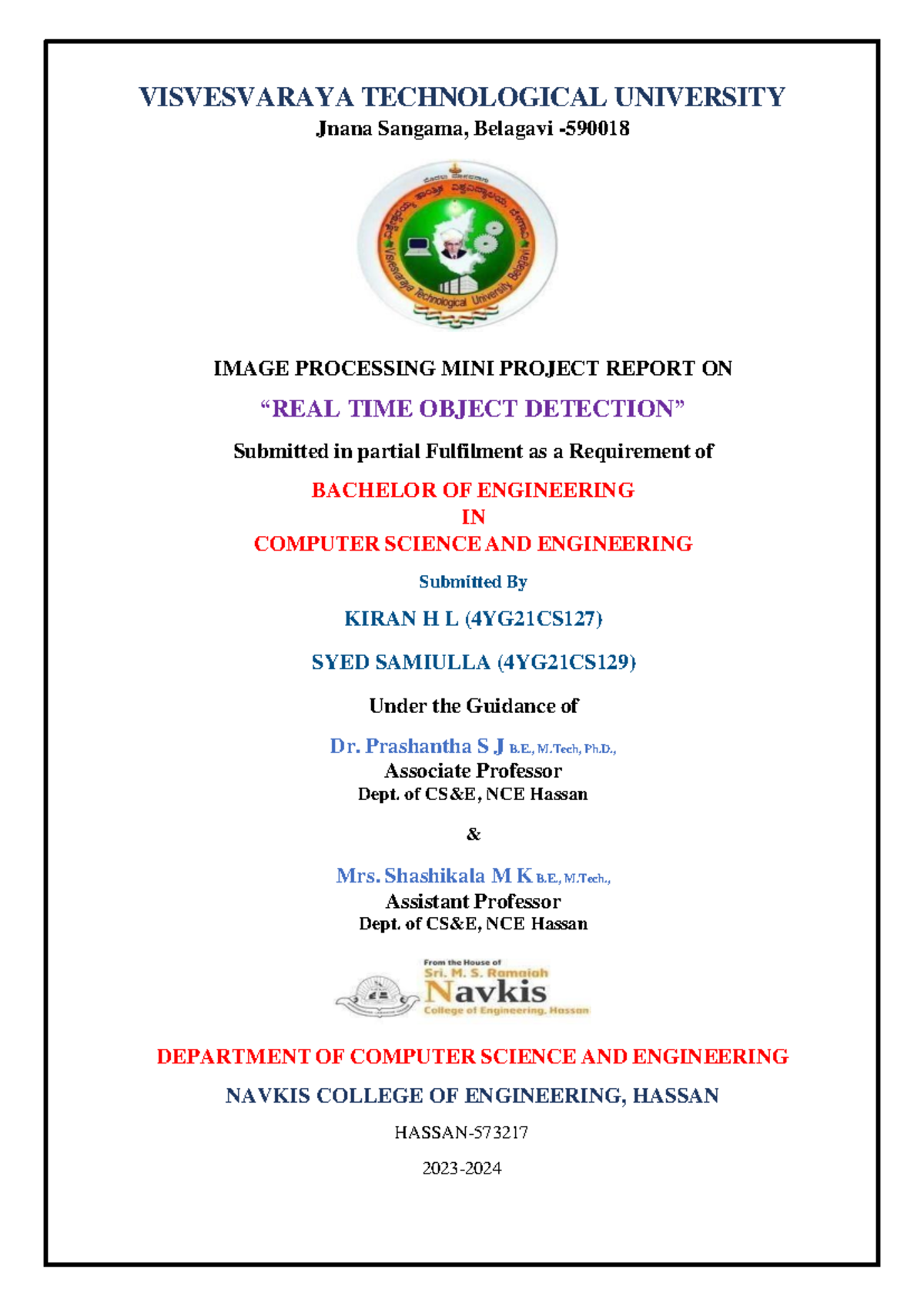 Final ip rreport - Summary Ulay - VISVESVARAYA TECHNOLOGICAL UNIVERSITY Jnana Sangama, Belagavi ...