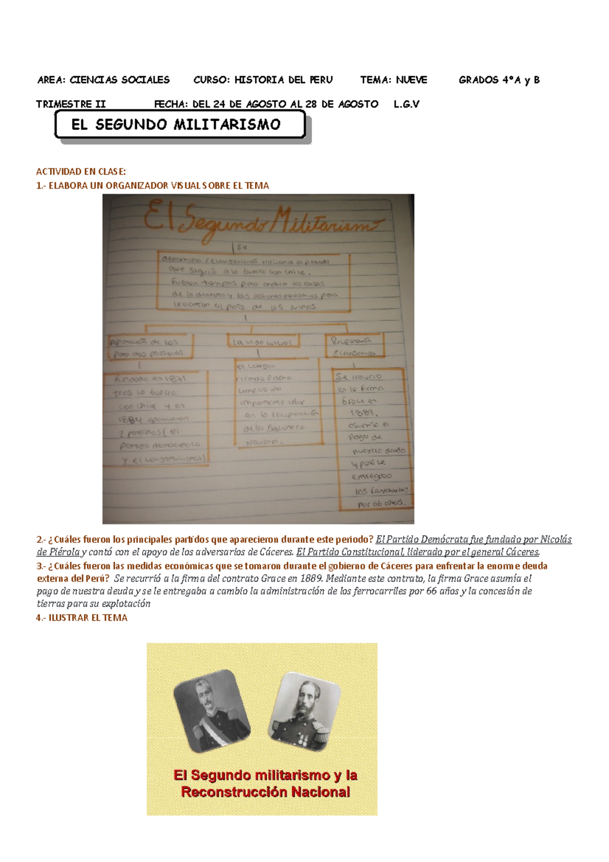 El segundo militarismo - AREA: CIENCIAS SOCIALES CURSO: HISTORIA DEL ...